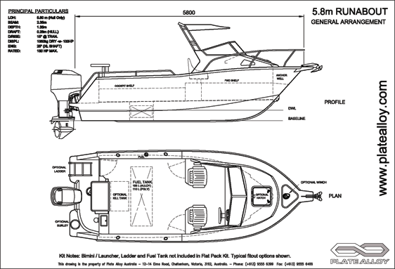 Plate Alloy Australia - 5m Monohulls